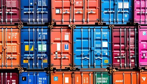 Premium Photo A Vibrant Array Of Shipping Containers Stacked Together