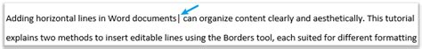 How To Insert A Horizontal Or Vertical Line In Word
