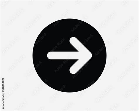 Right Arrow Circle Icon Next Skip Forward Point Pointer Navigation