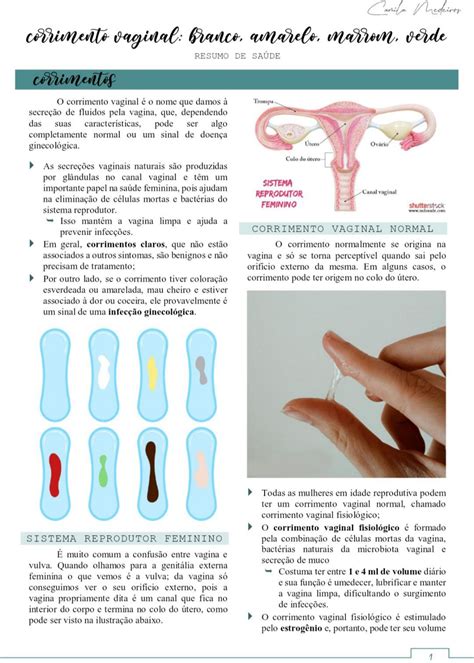 Diferentes Tipos De Corrimento Vaginal Tipos De Corrimento Vaginal