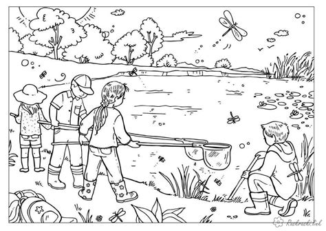 озеро Раскраски распечатать бесплатно