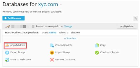 How To Create A Database Dump Using Phpmyadmin In Plesk