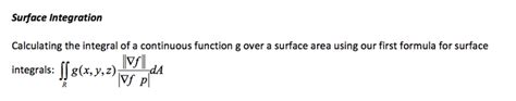 Solved Surface Integration Calculating The Integral Of A Chegg Com