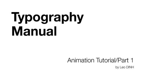 Manual Typographys After Effects Tutorial Part 1 Learn The Basics Youtube