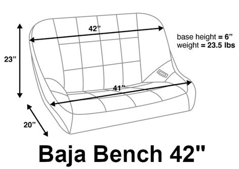 Corbeau Baja Bench Seat 36 Black Vinyl Racingseatsusa