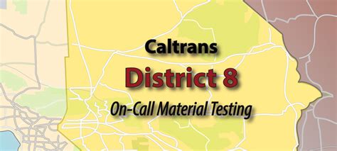 Caltrans District 8 On Call Materials Testing Services San Bernardino