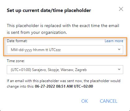 How To Set The Format Of Date And Time Placeholders