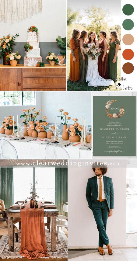 Terracotta Color Palette Wedding