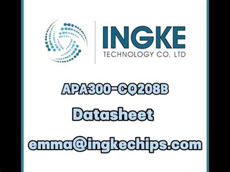APA300 CQ208B Microchip Datasheet INGKECHIPS COM YouTube