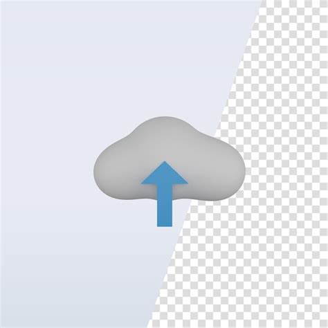 Premium Psd 3d Icon Cloud Upload