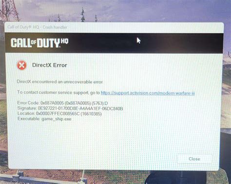 Directx Error Rmodernwarfareiii