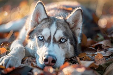 Stunning Siberian Husky Gazing At Camera Premium Ai Generated Image