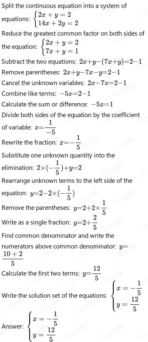 Solved 7 Clasifica El Siguiente Sistema De Ecuaciones 2x Y 1 4x 2y 2 Sistema Compatible