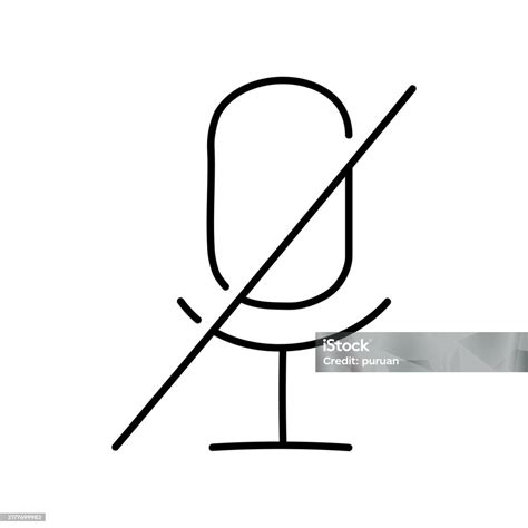 마이크 비활성화 아이콘 손으로 그린 벡터 일러스트 레이 션 가수에 대한 스톡 벡터 아트 및 기타 이미지 가수 검은색 끔 Istock