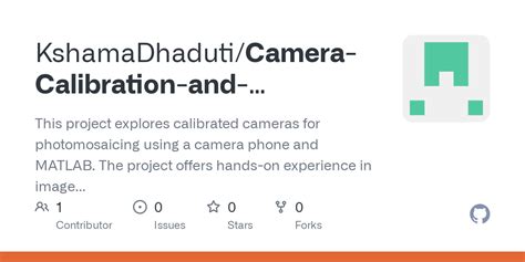 GitHub KshamaDhaduti Camera Calibration And Photomosaicing With Harris Feature Detector This
