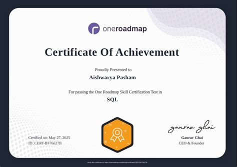 Sql Oneroadmap Skillassessment Dataanalytics Databaseskills