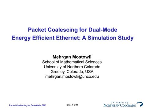 [ppt] packet coalescing for dual mode energy efficient ethernet a