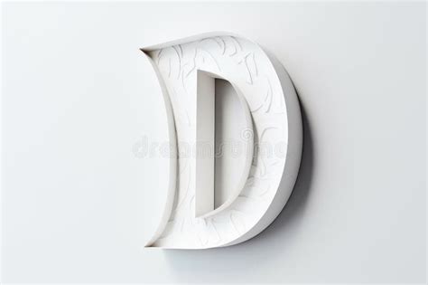 Letter D Paper Cut Out Style On White Background Stock Photo Image Of Craft Aesthetic