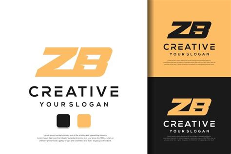 Premium Vector Abstract Monogram Letter Zb Logo Design