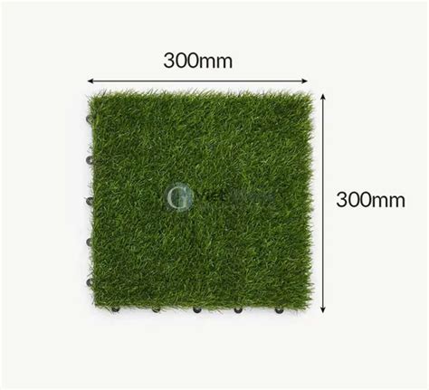 Artificial Grass Turf Tile Interlocking System Self Drain Artificial
