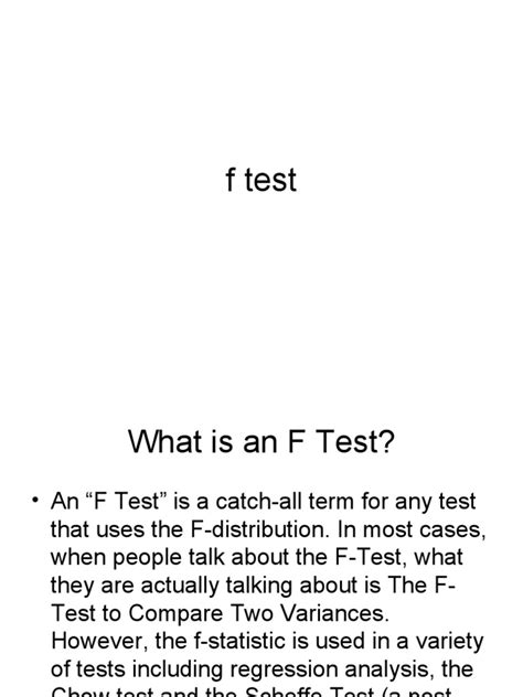 F Test Pdf