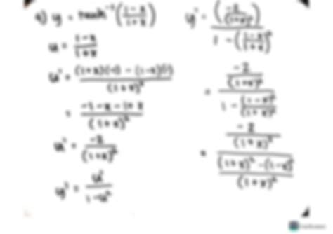 Solution Differentiation Of Hyperbolic Functions Studypool