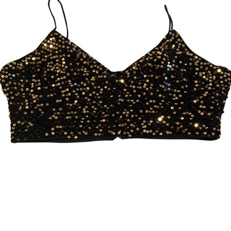 Sweatyrocks Tops Sweaty Rocks Sequence Crop Top Poshmark