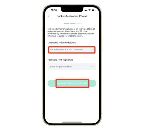 How To Encrypt Backup Mnemonics Coinex Wallet
