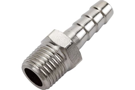 Штуцер елочка 8 мм - наружная резьба 1/4" Pegas pneumatic 4002 ...