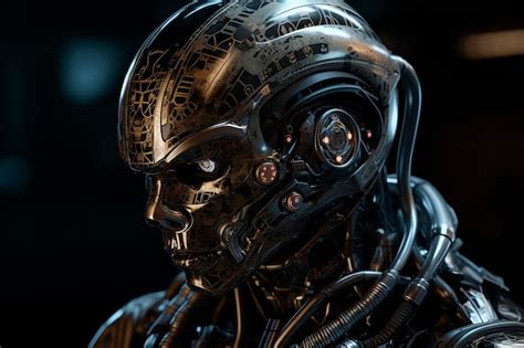 Premium Ai Image A Robot With A Skull On It