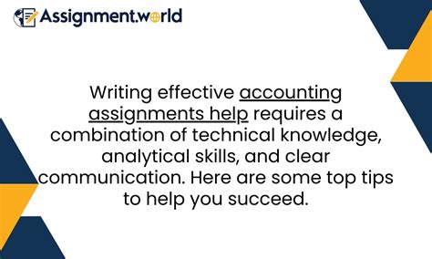 Ppt Top Tips For Writing Effective Accounting Assignments Powerpoint