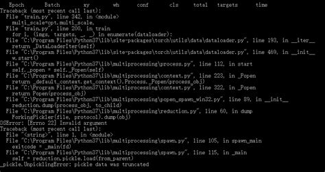 pickle data was truncated · issue 296 · ultralytics yolov3 · github