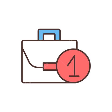 First Job Seeking Rgb Color Icon Lineart Employment Symbol Vector Ear Drawing King Drawing