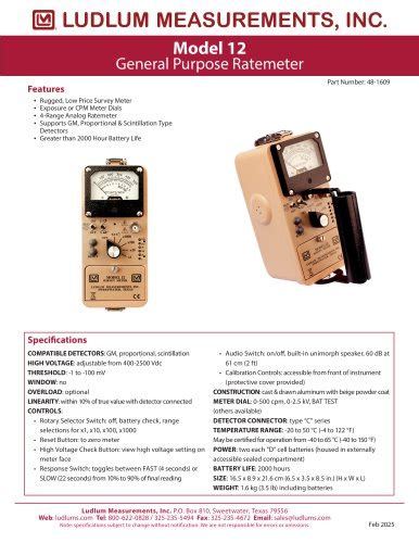 Model 2403 Ludlum Pdf Catalogs Technical Documentation Brochure