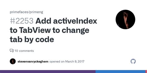 Add ActiveIndex To TabView To Change Tab By Code Issue 2253 Primefaces Primeng GitHub