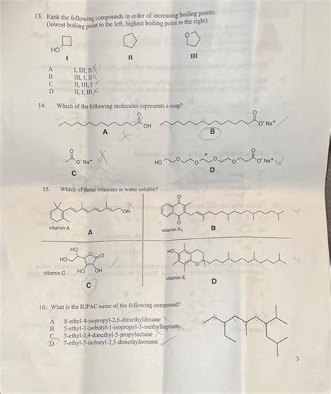 [solved] 13 Rank The Following Compounds In Order Of Incr