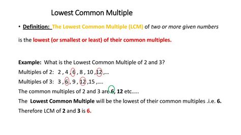 Least Common Multiple Definition