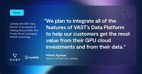 Lambda Has Selected The Vast Data Platform To Power Lambdas On Demand Gpu Cloud Providing