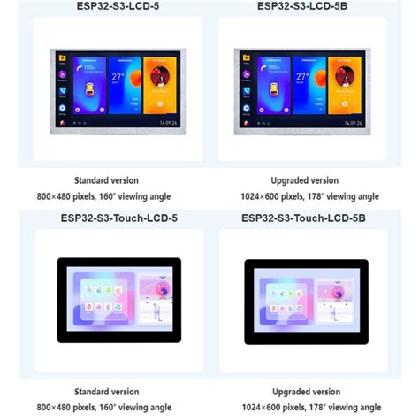 esp32 s3 5 inch lcd development board 800x480 touchscreen display tvbox lvgl hmi sensor can rs485