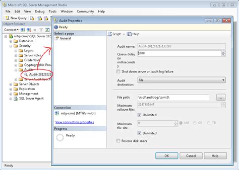 Configuring Sql Server Audit Objects