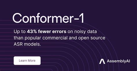 Assemblyai On Linkedin Conformer 1 A Robust Speech Recognition Model