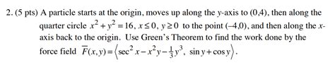 Solved 2 5 Pts A Particle Starts At The Origin Moves Chegg Com