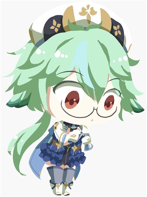 Genshin Impact Sucrose Chibi Sticker For Sale By Rivilaurant Redbubble