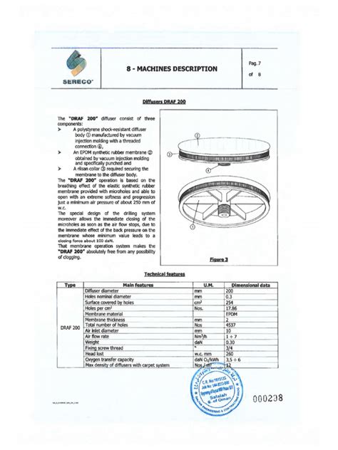 draf 200 fine bubble diffuser pdf