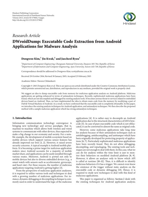 Pdf Dwroiddump Executable Code Extraction From Android Applications