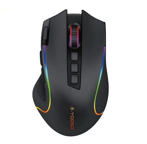 Беспроводная компьютерная мышь E Yooso X 11 с 2 4g и Rgb подсветкой черная 87342568 фото