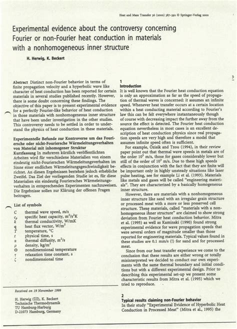 Pdf Experimental Evidence About The Controversy Concerning Fourier Or