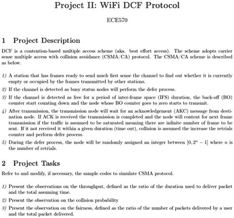solved project ii wifi dcf protocol ece570 1 project description dcf