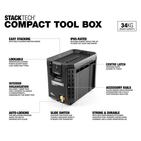 stacktech compact tool box toughbuilt australia toughbuilt australia