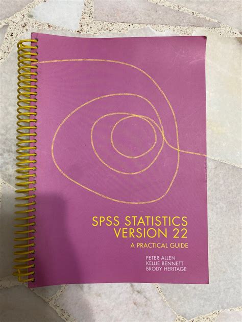 Spss Statistics Practical Guide Hobbies And Toys Books And Magazines
